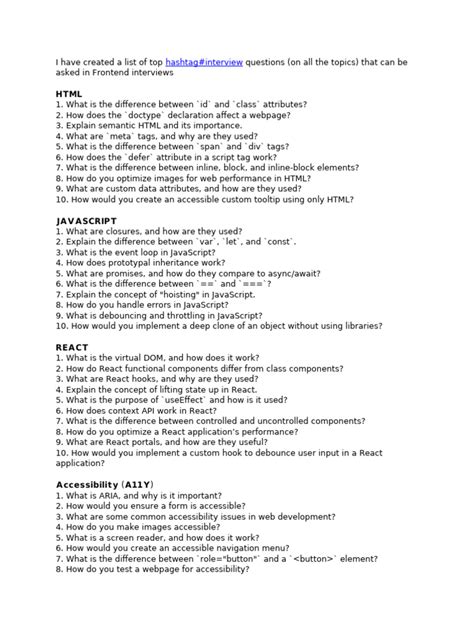 frontend interview question pdf computer programming information