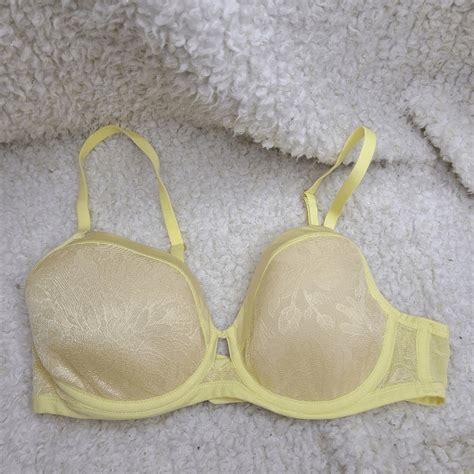 Soma Lightest Lift Modern Coverage Bra Floral Yellow Gem