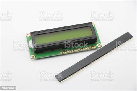 lcd display module with header pins lcd 16x2 module isolated on white