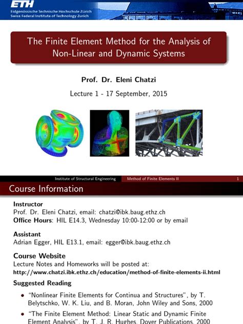 The Finite Element Method For The Analysis Of Non Linear And Dynamic Systems Pdf Finite