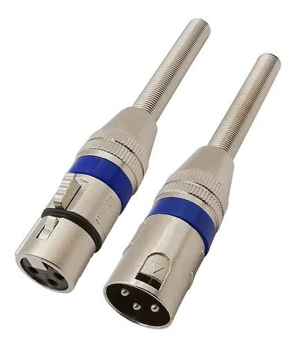 Conector Xlr Canon Macho Y Hembra 3 Pin Con Cola Por 2uni MercadoLibre