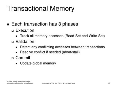 Ppt Hardware Transactional Memory For Gpu Architectures Powerpoint