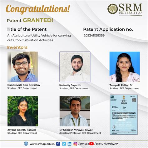 Dr Tousif Khan N Smieee Mie On Linkedin Patent Granted To My Electrical Department Colleague