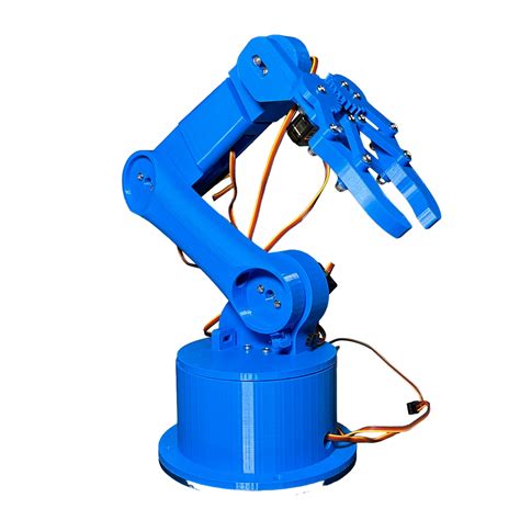 brazo robot azul 6 grados para android — talos electronics