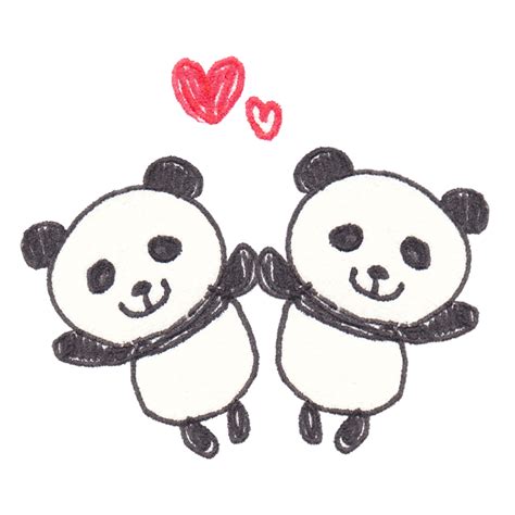 パンダイラスト 手書き 無料イラスト画像
