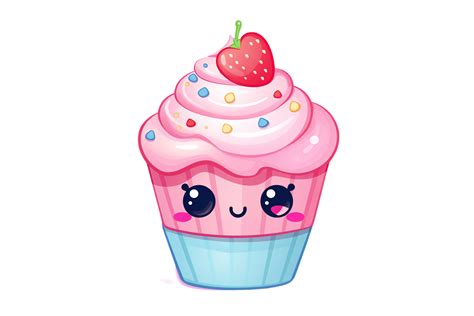 Kawaii Cupcake Clipart Graphic By Forhadx5 · Creative Fabrica