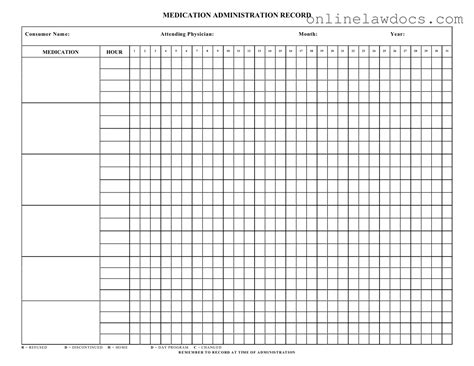 Medication Administration Record Sheet Template ️ Download Pdf Form