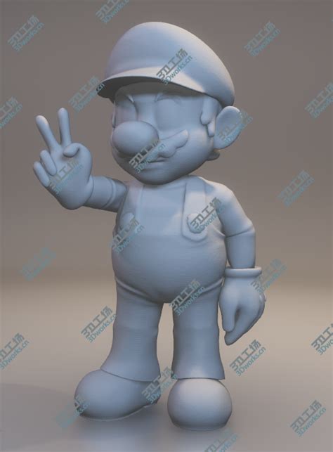 马里奥 3d打印模型下载 3d工场 3dworkscn
