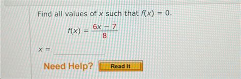 Solved Find All Values Of X ﻿such That