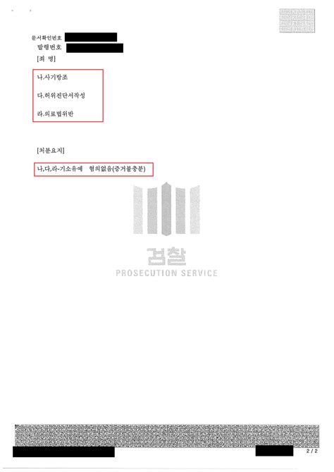 허위진단서작성 의료법위반 사건 무혐의 로톡