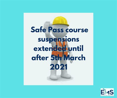 Update Regarding Solas Safe Pass Courses January 2021 Ems And