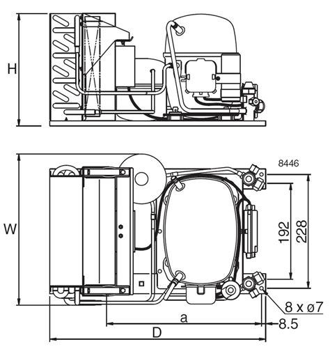 Danfoss Condensing Unit L Hbp 1Ø 3 8hp Airefrig