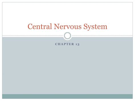 PPT Central Nervous System PowerPoint Presentation Free Download ID 1897772