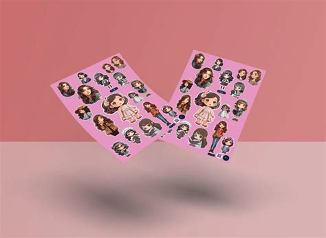 استیکر برچسب دخترانه کد E Girl 1 کد 21038