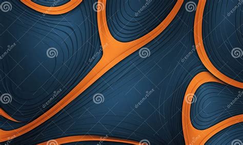 Abstract Featuring Pattern Overlapping Curved Lines In Shades Blue And