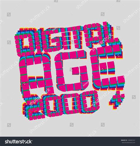 Digital Age Slogan Vector Art Stock Vector Royalty Free 140045161