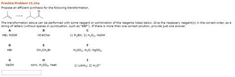 Solved Practice Problem 1121a Propose An Efficient