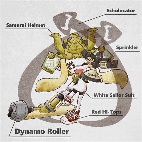 Safebooru 1girl Armor Black Shorts Blonde Hair Bow Dynamo Roller Splatoon Echolocator