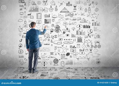 Businessman Drawing Business Plan Graph Chart Stock Photo Image Of Forward Research