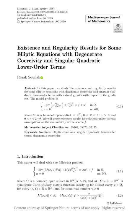 Existence And Regularity Results For Some Elliptic Equations With Degenerate Coercivity And