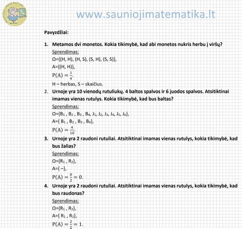 Klasikinis Tikimybės Apibrėžimas Matematikos Mokymas Tik Nuotoliniu Būdu
