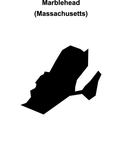 Marblehead Massachusetts Blank Outline Map 56077482 Vector Art At Vecteezy
