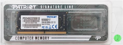 Quick Review Patriot Signature GB MHz CL DDR SODIMM PSD G S Gough S Tech Zone