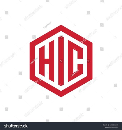 Letter Hic Logo Design Hexagon Shaped Stock Vector (Royalty Free ...