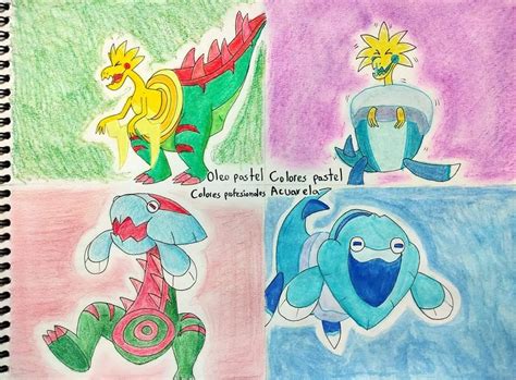 Galar Fossils In Different Techniques By Brs 1992 On Deviantart
