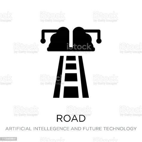 道路圖示向量在白色背景 道路時尚填充圖示從人工智慧和未來技術集合向量圖形及更多交通圖片 交通 十字路口 商標 Istock