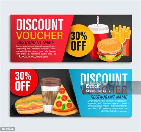 레스토랑에 대 한 Od 할인 상품권을 30 할인 된 가격으로 설정 하십시오 아이스크림에 대한 스톡 벡터 아트 및 기타 이미지 아이스크림 쿠폰 증명서 Istock