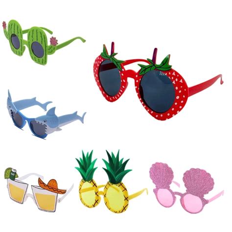 Luau 파티 선글라스 재미있는 하와이 안경 열대 사진 소품 여름 파티 해변 파티 용품 장식 Aliexpress