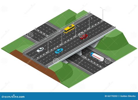 Weginfographics Met Wegen Met Stadsvervoer Vlak 3d Isometrisch Concept