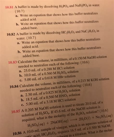 solved a buffer is made by dissolving h 3po 4 and nah 2po 4