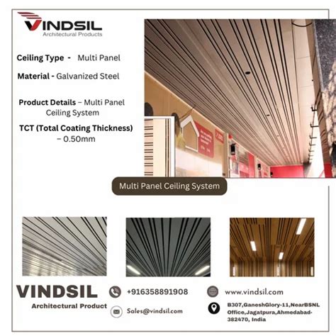 Aluminum Vindsil Multi Panel Ceiling System Thickness 05 Mm At ₹ 150sq Ft In Ahmedabad