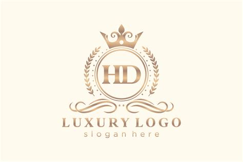 Initial Hd Letter Royal Luxury Logo Template In Vector Art For