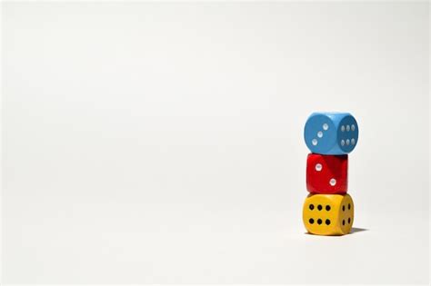 Premium Photo Coloured Dice On A White Background