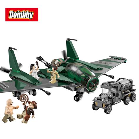 Indiana Jones Fight On The Flying Wing Building Blocks Bricks Toys