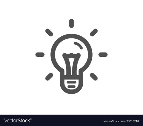 Idea Icon Light Bulb Sign Royalty Free Vector Image