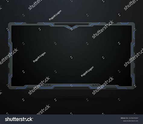 Futuristic Stream Overlay Game Interface Metal Stock Vector Royalty