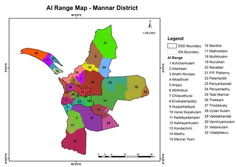 Mannar District Map