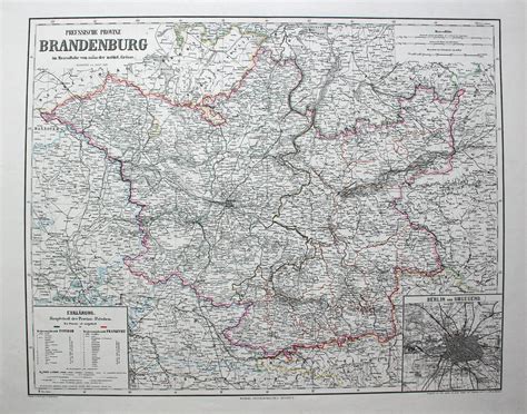 Karte Der Provinz Brandenburg Zvab