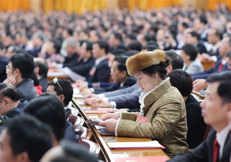 参会代表认真听会 2017全国两会 人民网