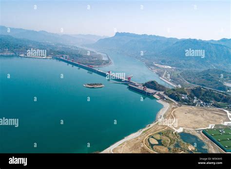 An Aerial View Of The Three Gorges Dam Operated By China Three Gorges