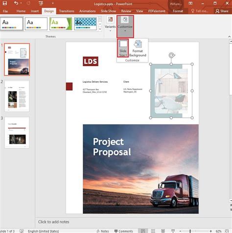 Foliengröße in PowerPoint ändern