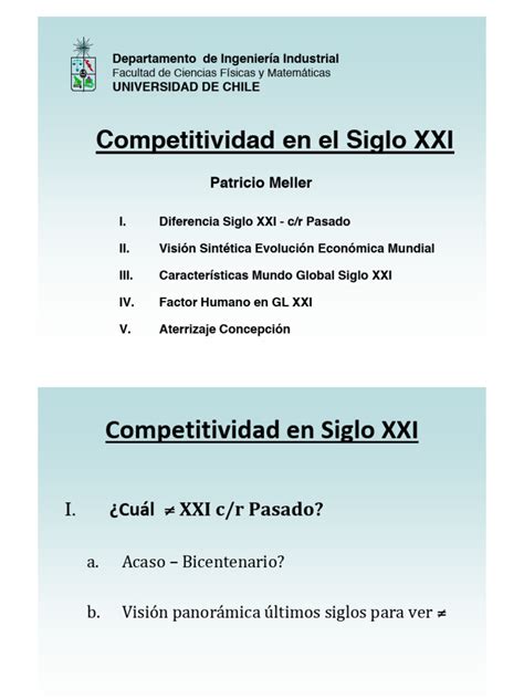 Competitividad En El Siglo Xxi Pdf Science Economias