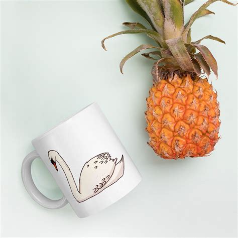 Swan Mug Swan Coffee Cup Etsy