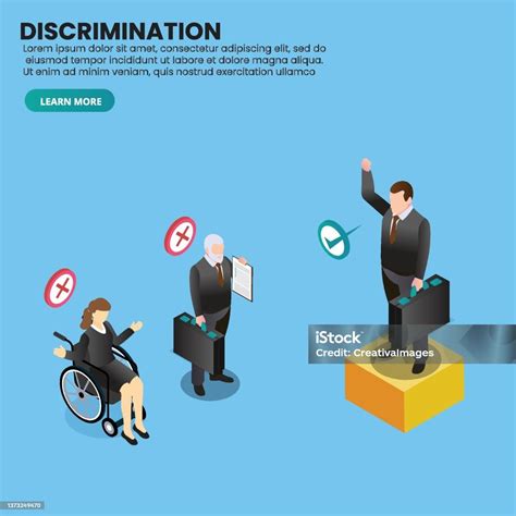 Diskriminasi Di Tempat Kerja Isometrik 3d Ilustrasi Stok Unduh Gambar
