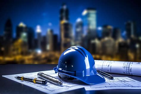 Premium Photo Architectural Blueprint And Construction Tools For