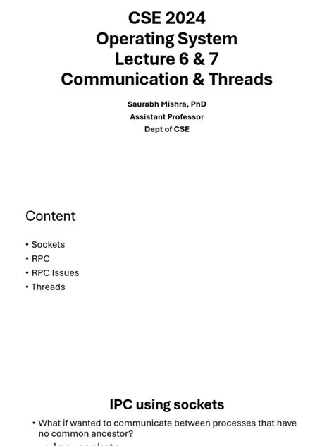 Lecture 6 And 7 Pdf Thread Computing Process Computing
